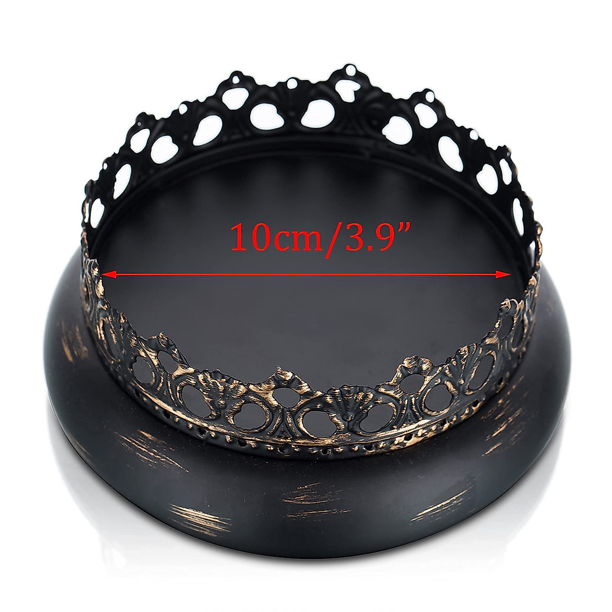 Decorative Candle Holder Bird Cage - Set of 2 Cage Lanterns for Candleholder Shabby Chic Country Home Decoration Table Centerpiece Mantel Decor, 10’’/12’’ Tall, Distressed Ivory