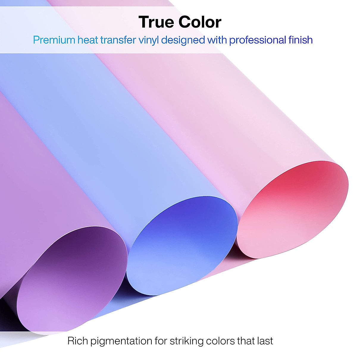 Primology Heat Transfer Vinyl: 10 Pack Pastel Colors 12" x 10" Premium Iron On Vinyl, HTV Vinyl for T-Shirts - HTV for Cricut, Silhouette Cameo, Heat Press Machine