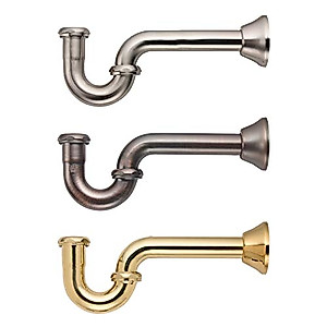 Plumb Pak K100VB x 1-1/4-in. Brass P-Trap with Deep Flange for Bathroom Sinks, Venetian Bronze