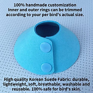 Barn Eleven Bird Collar Anti Bite Elizabethan Recovery Cone, Bird Neck Protector for Feather Plucking, Skin-Friendly Bird Neckwear for Parakeet Color Randomly (Green-cheeked Conure)
