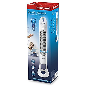 Honeywell QuietSet Whole Room Oscillating Tower Fan (5 Speed Settings, Oscillating 80°, Timer Function, Auto-Off Lights, Remote Control) HYF260