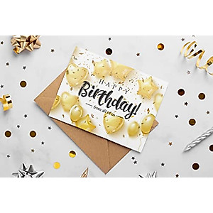 Happy Birthday Cards Assortment - Bday Cards in Bulk - 5x7 Assorted Variety Box Set 40 Pack Unique Designs with Envelopes - Birthday Card for Men Women Kids - for Office - Greeting Message Inside