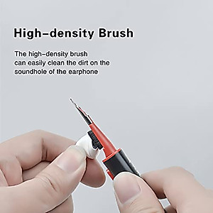 Paiholy Cleaner Kit for Airpods Pro 1 2 3, Multifunction Bluetooth Earbuds Cleaning Pen with Soft Brush, 3 in 1 Cleaning Tools for Airpods Case/Bluetooth Earphones Case/Keyboard/Phones, Black