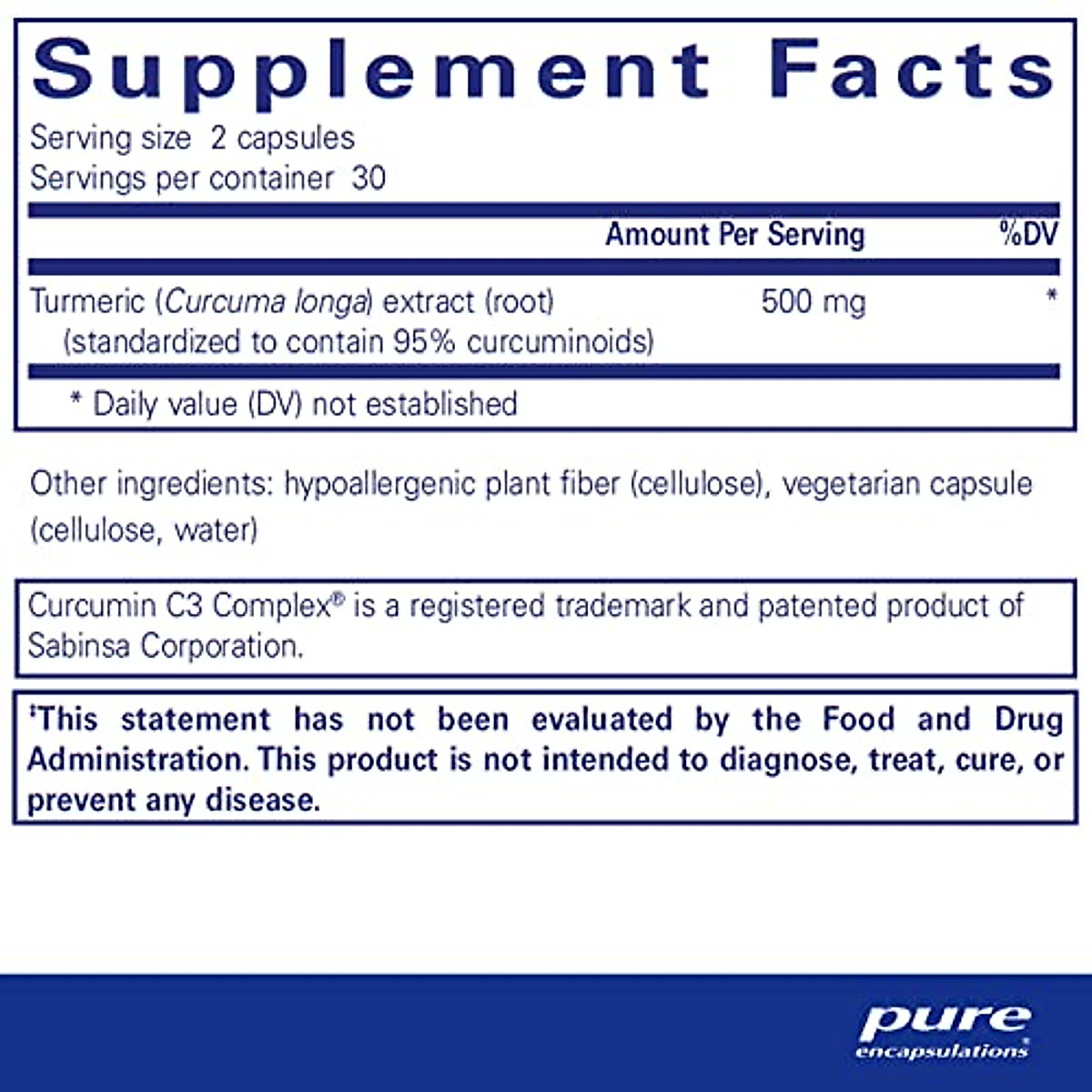 Pure Encapsulations Curcumin | Curcumin C3 Complex to Support Joints, Tissue, Liver, Colon, Brain, and Cellular Health* | 60 Capsules