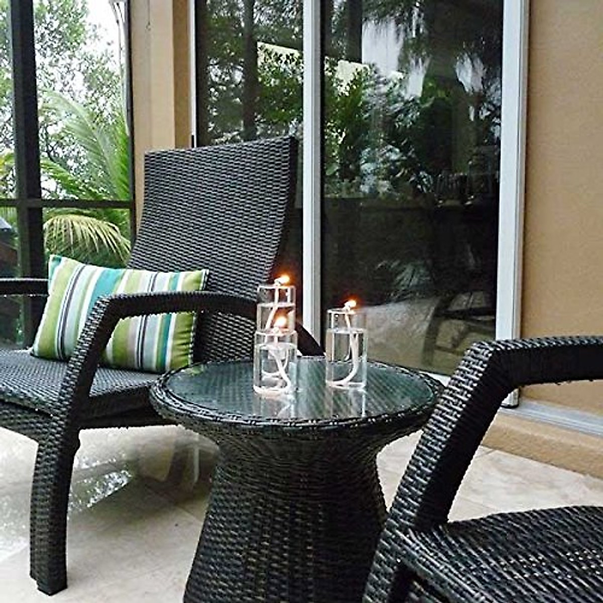 Firefly Dripless 6-Inch Refillable Glass Pillar Candle - Memory, Unity, Prayer and Window Candle Without The Wax Mess - Use Alone, in a Candle Holder or Lantern - for use in The Interior of Your Home