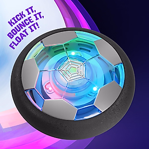 Hover Soccer Ball for Kids - Boy Birthday Gifts - Indoor Toy Games Easter Gift for Boys Age 6, 7, 8, 9, 10, 11, 12 Year Old - Light-Up Toys Game for Kid - 6-8, 8-12 - Gift for 8 Year Olds (Single)