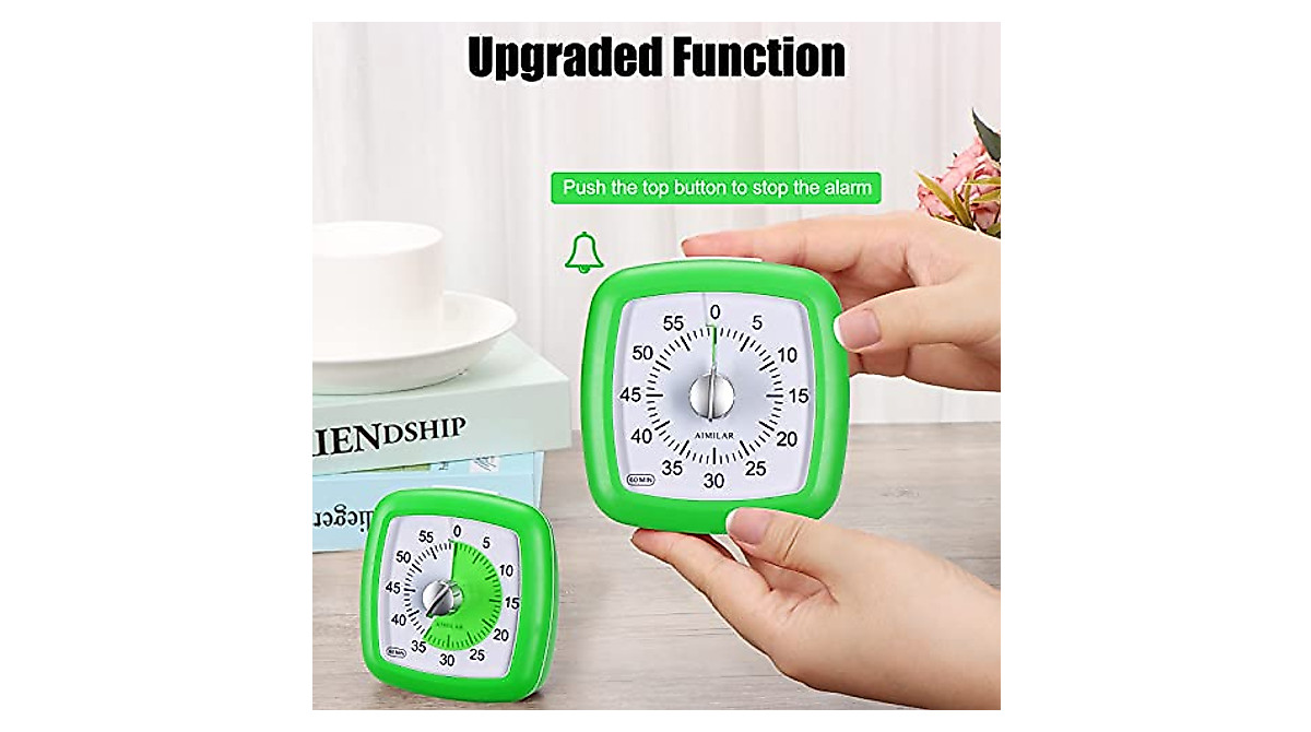 AIMILAR Visual Countdown Timer for Kids and Adults - 60 Min Silent Timer