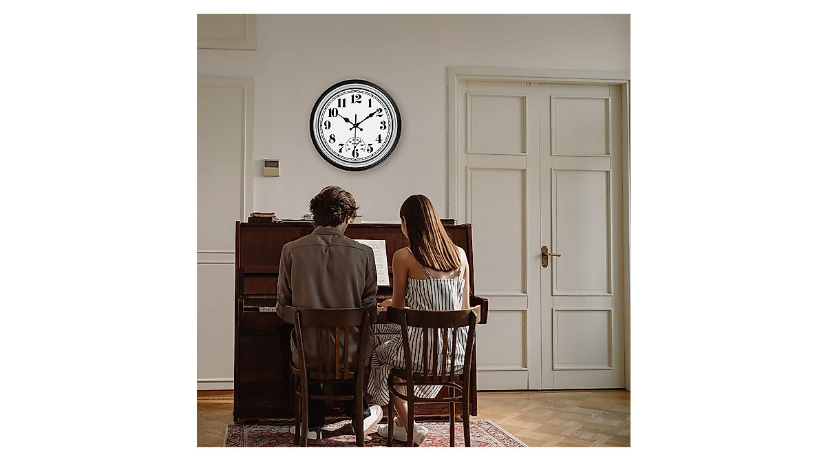 Buy JENLYSTIME 12" Outdoor Waterproof Wall Clock