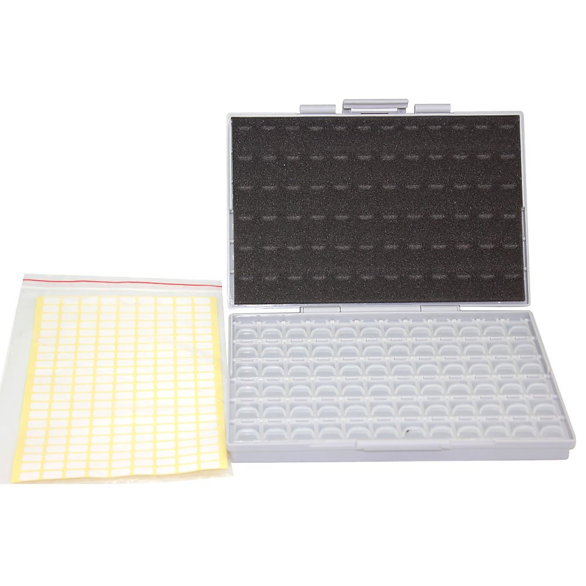 Two AideTek BOXALL72 SMD SMT Resistor Capacitor 1206 0805 0603 Box Organizer Craft Beads Storage 72 Compartments on Each Box