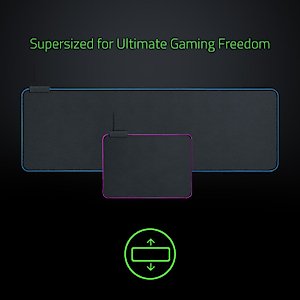 Razer BlackWidow V3 Mechanical Gaming Keyboard + Goliathus Extended Chroma Gaming Mousepad Bundle: Green Mechanical Switches - Tactile & Clicky - Quartz