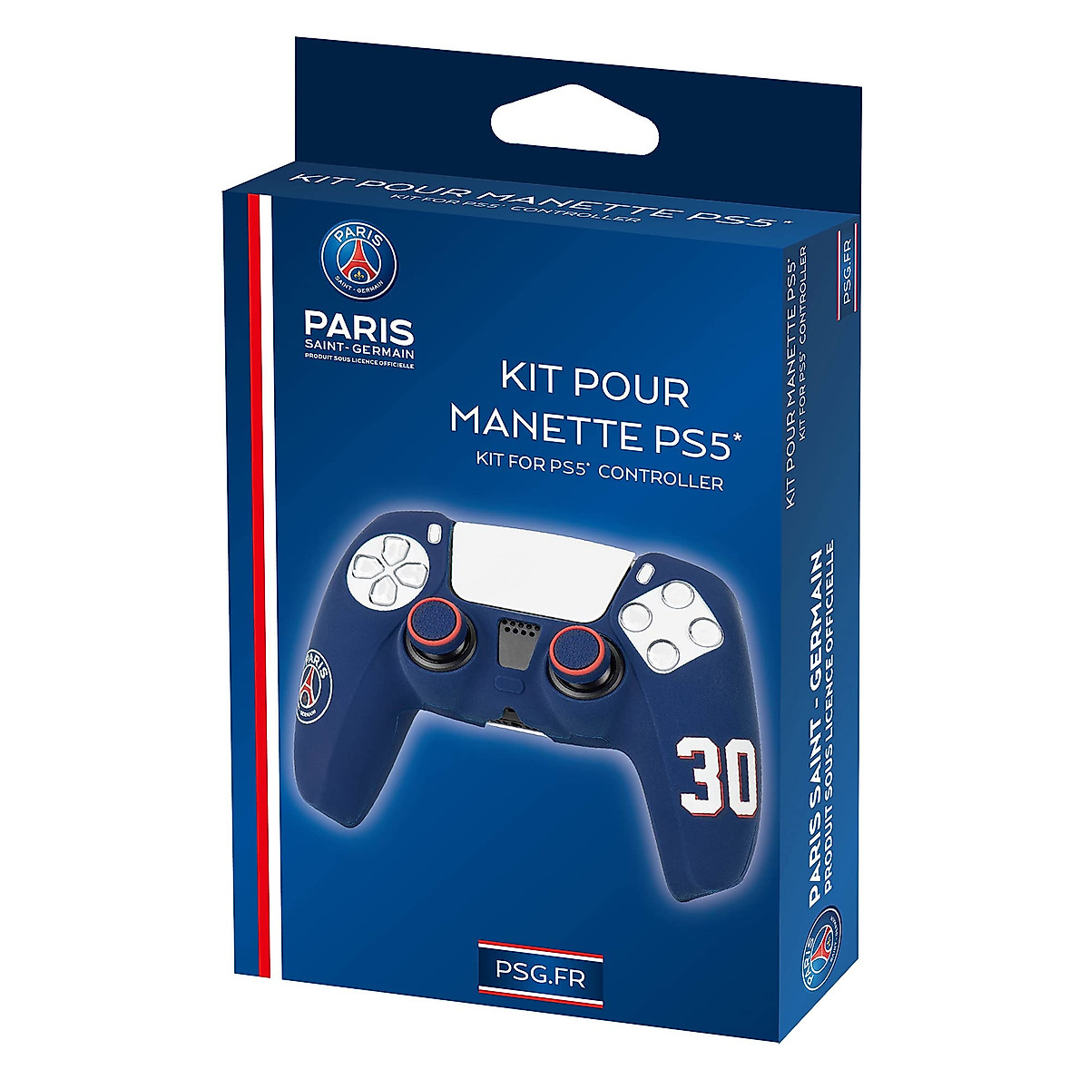 PSG - Paris Saint Germain - Accessory kit with protective cover for PS5 controller Blue N30 Lionel Messi (PS5)