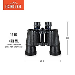 True Binocular Flask - Gameday Hidden Flask - Secret Alcohol Container - Black Secret Flask 16oz Set of 1