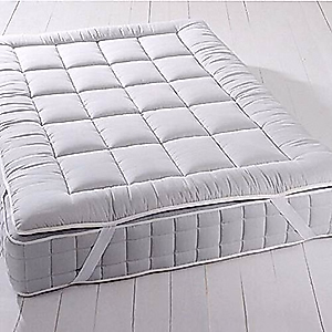 Royal Plush Mattress Topper, California King, 2 Inches Hypoallergenic Overfilled Down Alternative Anchor Bands Mattress Topper