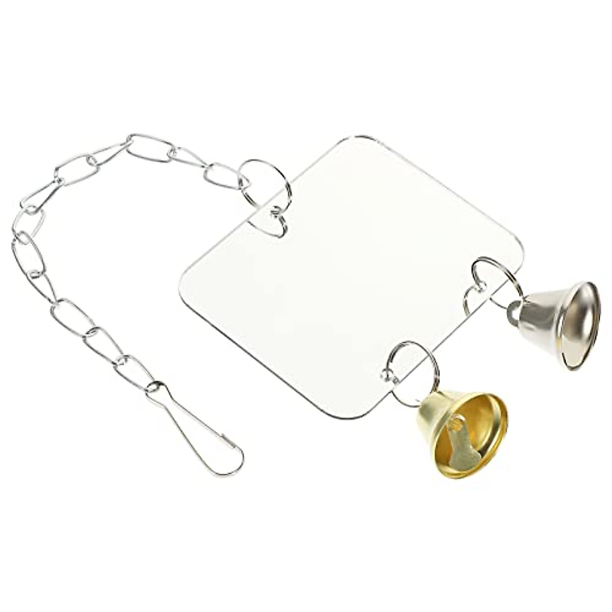 iplusmile 3pcs with Enjoy Cage Self Xxcm Hanging Toys Design Parakeet Canaries Cockatoo Conure for Bells Bell Plaything Outdoor Parrot Decorative Mirror Cockatiel Toy Lovebirds Wind