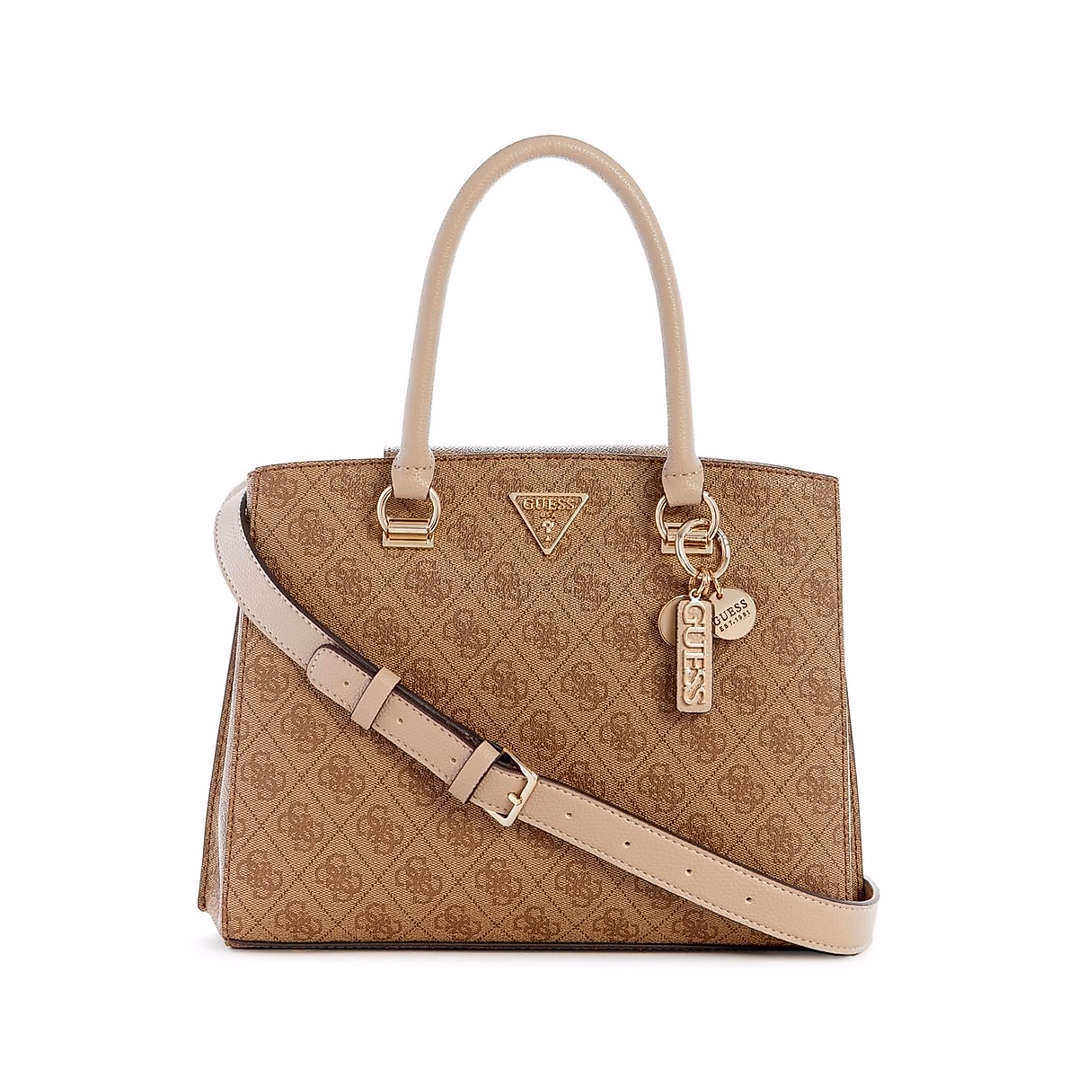 GUESS Noelle Girlfriend Satchel, Latte Logo