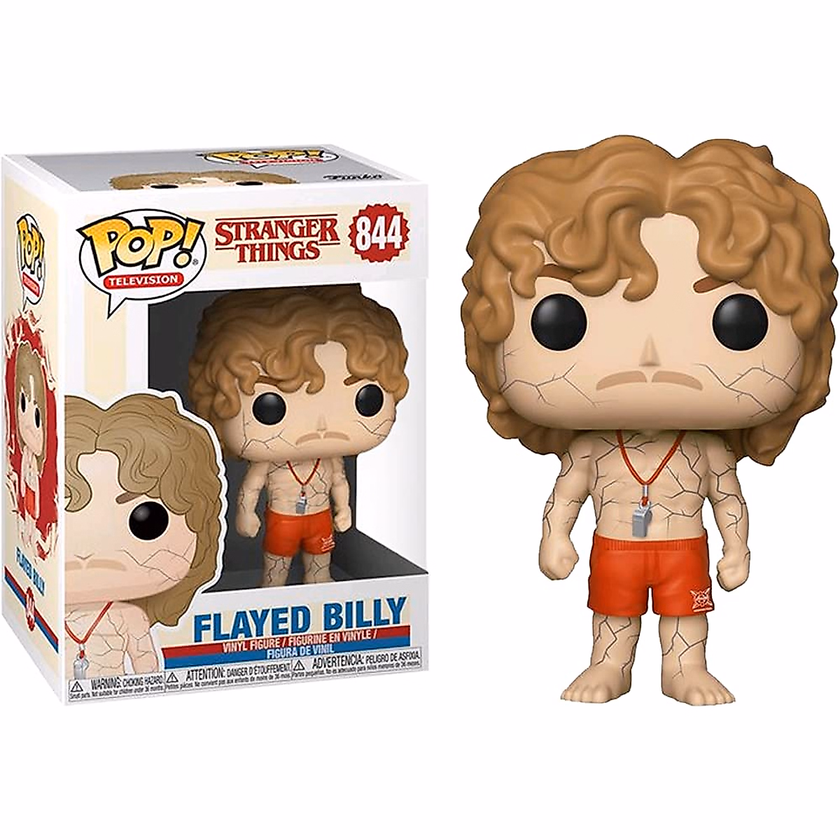 POP Stranger Things - Flayed Billy [Lifeguard Billy] Funko Pop! Vinyl Figure (Bundled with Compatible Pop Box Protector Case) Multicolored 3.75 inches