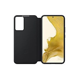 SAMSUNG Galaxy S22+ S-View Flip Cover, Protective Phone Case, Tap Control, Cutting Edge Design, US Version, Black, (EF-ZS906CBEGUS)