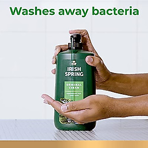 Irish Spring Men's Body Wash Pump, Original Body Wash for Men, Smell Fresh and Clean for 24 Hours, Cleans Body, Hands, and Face, Made with Biodegradable Cleansing Ingredients, 30 Oz Pump