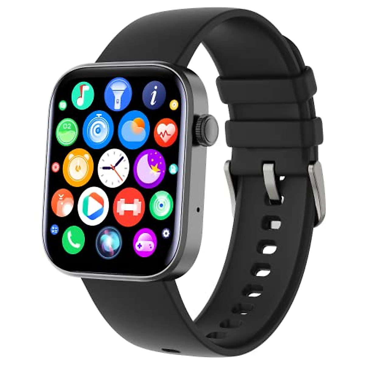 Smart Watch, 1.8'' Fitness Watch with Text and Call, Activity Tracker Smartwatch with Heart Rate, Blood Oxygen, and Sleep Monitor, IP68 Waterproof, for Women and Men iPhone Android Phones Compatible