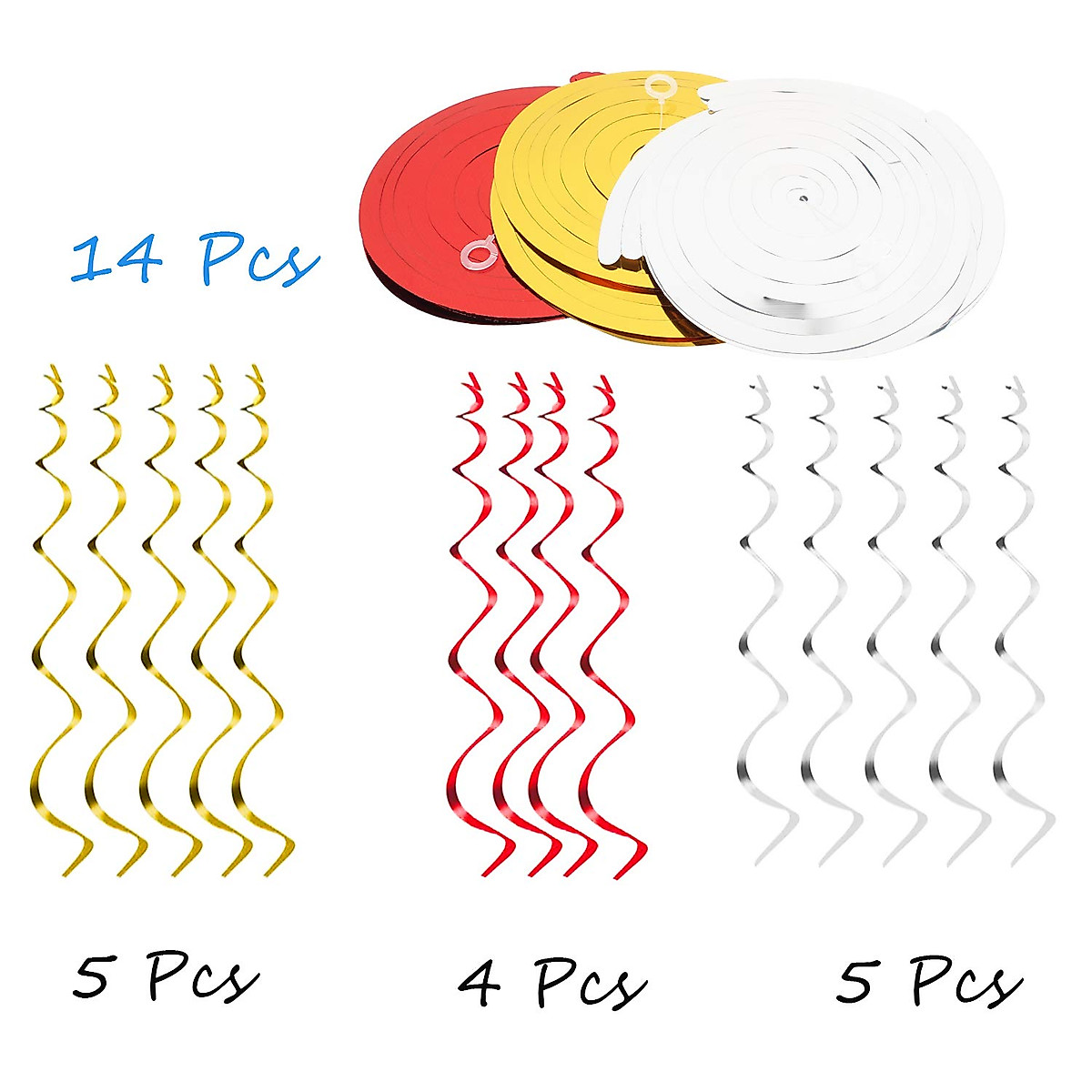 Racing Car Party Foil Swirls Streamers Photo Booth Props Kit - 30 Pcs Room Hanging Decorations Happy Birthday Childrens Kids Favors Party Supplies - NO DIY REQUIRED