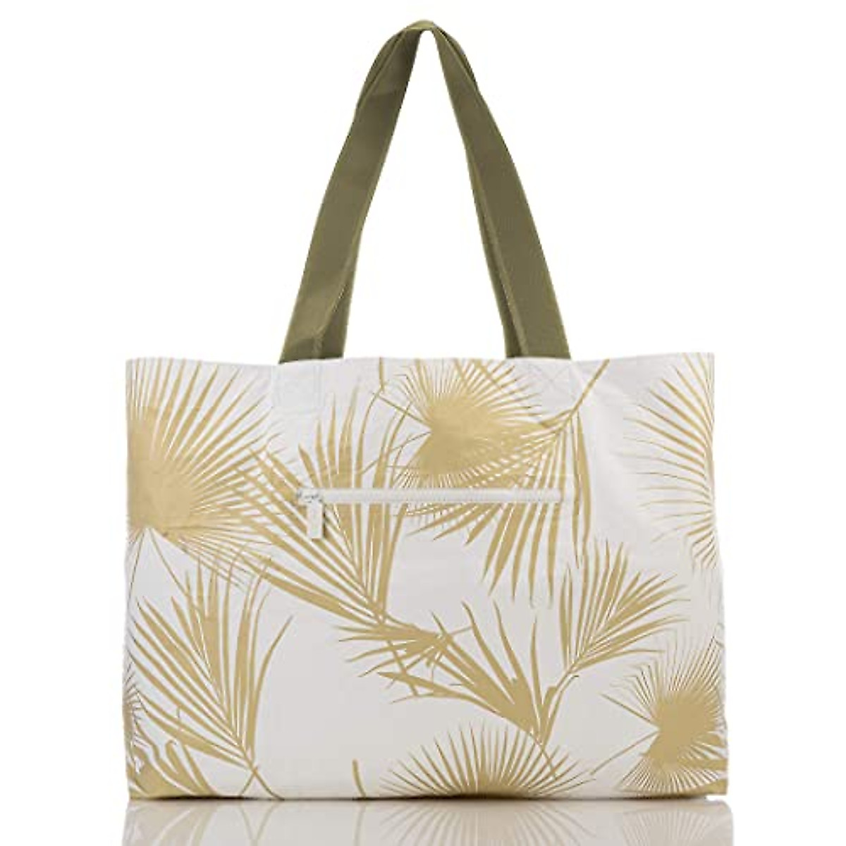 ALOHA Collection Splash-Proof Reversible Day Palms Holo Holo Tote in Sand