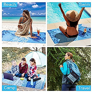 Airensky 2 Pack Microfiber Beach Towel, Oversized (72” x 36") Quick Dry Pool Towel, Sand Free Beach Towel, Super Absorbent Bath Towel, Soft Breathable and Lightweight for Beach, Swim, Hiking