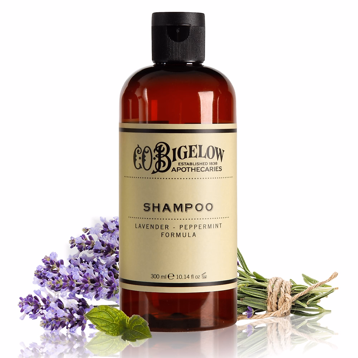 C.O. Bigelow Shampoo, Lavender Peppermint Shampoo Cleanses & Soothes Hair & Scalp, Luxury Shampoos for Men & Women, 10.4 Fl Oz.