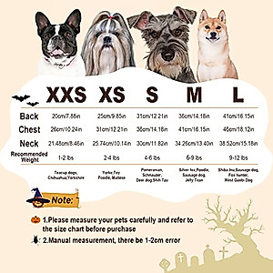 BOTEWO Halloween Dog Dress Lightweight Velvet Pets Clothes Cute Girl Doggies Dresses Outfits with Bow Tie Puppy Cat Holiday Cosplay Costume(XXS,Black)