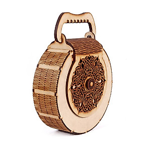 Krupsadhya Women's Handcrafted Wooden Light Weight Unique Purse Handbag By Krupasadhya (PURSE 376)