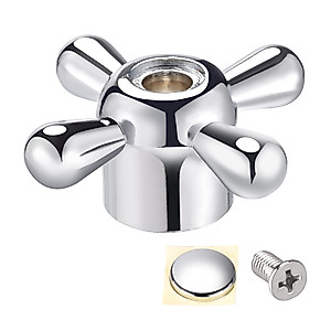 uxcell Faucet Knob Handle, Alloy Handle Replacement for 8.2mm Diameter with 20 Teeth Valve Core, 69 x 31 x 27mm 2pcs