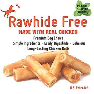 LuvChew Premium Dog Chew Treats Chicken Retriever Rolls for Large Dogs, Rawhide Free, Grain Free, Highly Digestible,Large 7" 2pcs/Pack x 2pack