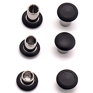 Deal4GO 6 Pack Swap Magnetic Thumbstick Set Replacement for Xbox One Elite Controller Analog Sticks Black