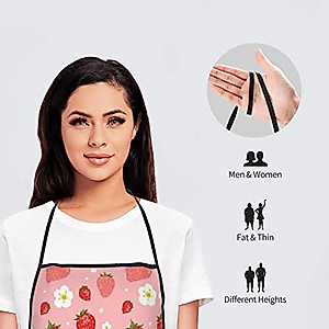 Strawberry Daydream Aprons For Women Men Waterproof Bib Apron Chef Aprons For Kitchen Cooking Baking Bbq Gardening