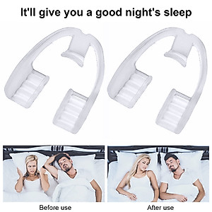 2Pcs Wave-Design Tooth Brace, Nighttime Protection for Teeth, Mouth Guard for Grinding Teeth, Eliminates Teeth Clenching, Comfortable Custom Mouth Guard for Stops Bruxism Transparent