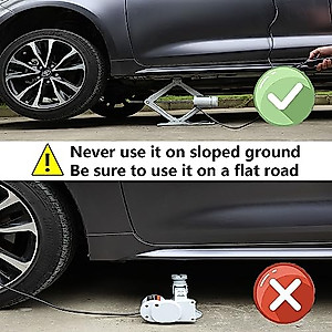 Mautyke Electric Car Jack Kit - 3 Ton Auto Scissor Car Lift Jack Portable Air Floor Jack Automatic Trailer Jack Stand Emergency Tire Repair Tool Kit