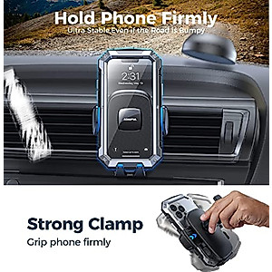 Car Phone Holder Mount, 2022 Upgraded[Gravity Auto-Lock]Car Vent Phone Mount[Thick Case Friendly]Metal Hook Never Fall Universal Cell Phone Automobile Cradles fit for iPhone Samsung All Phones