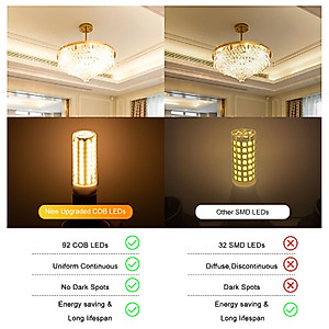 LFLAMPON G9 LED Bulb Dimmable 8W, 60-80 Watt T4 G9 Halogen Equivalent, 2700K Soft Warm White, Ceramic G9 Bi Pin Base, 120V 800LM for Chandelier Ceiling Pendant Lighting(5 PCS)