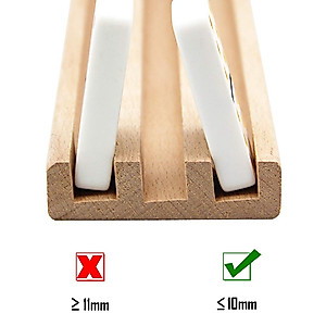 Lulu Home Domino Racks, 4 Professional Wood Domino Trays Premium Holder Racks Great for Mexican Train, Mahjong, Games