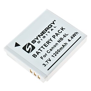 Synergy Digital Camera Battery, Compatible with Canon PowerShot SX540 HS Digital Camera, (li-ion, 3.7V, 1200 mAh) Ultra High Capacity, Replacement for Canon NB-6L Battery