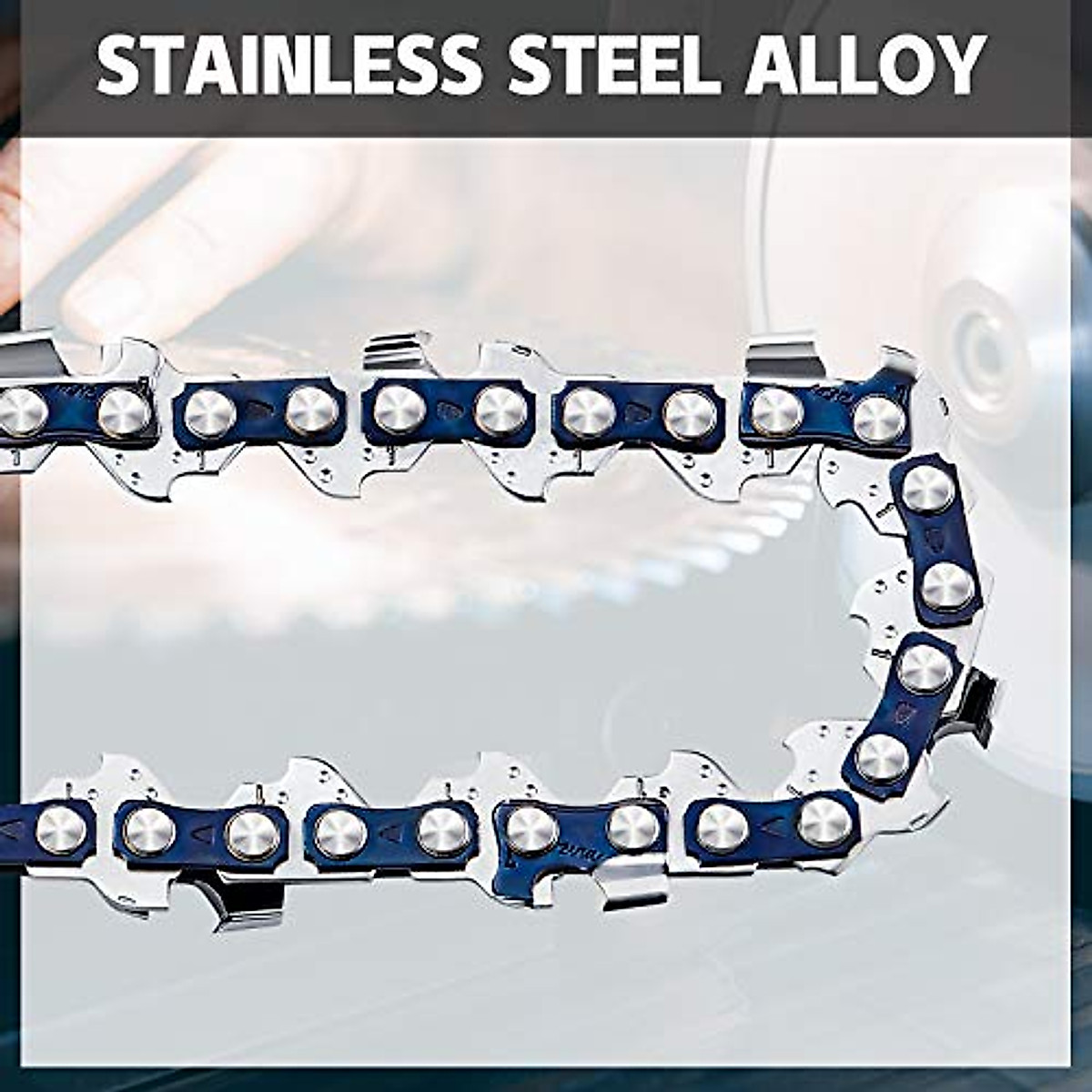 Honoson Mini Chainsaw Chain Chainsaw Chain Mini Guide Saw Chain Replacement Portable Mini Chainsaw Chain Guide Chain for 4 Inch 550W 24V 26V 36V Cordless Electric Chainsaw (4, 4)