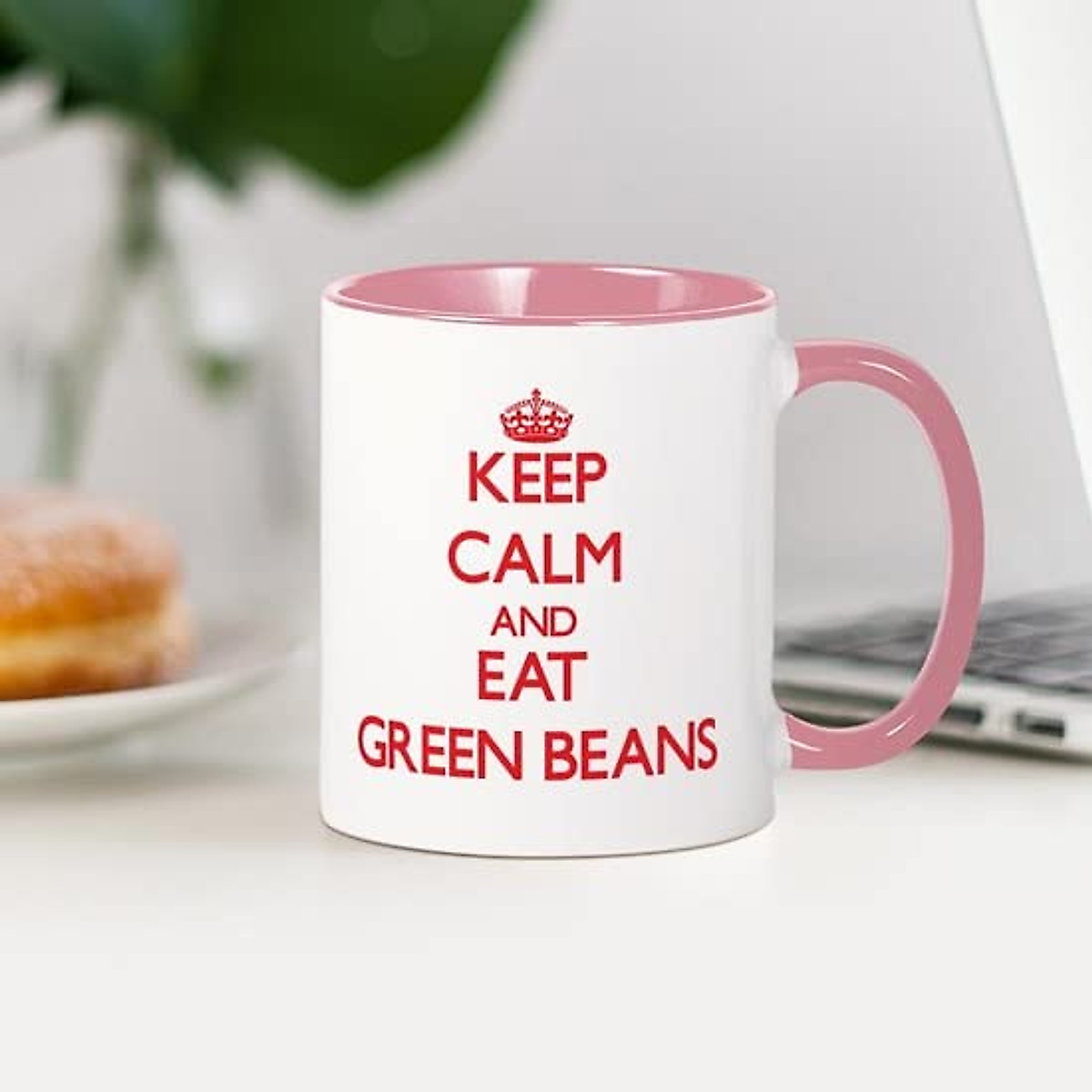 CafePress Keep Calm And Eat Green Beans Mugs Ceramic Coffee Mug, Tea Cup 11 oz