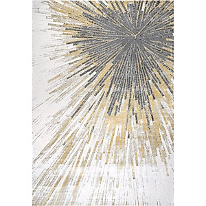nuLOOM Amaya Abstract Area Rug, 8x10, Gold