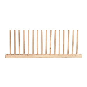 Spectrum Diversified Wooden Peg Wine Holder, Stemware Rack & Kitchen Bar Glasses Rack & Wine Storage, Natural Wood Kitchen Storage & Organization