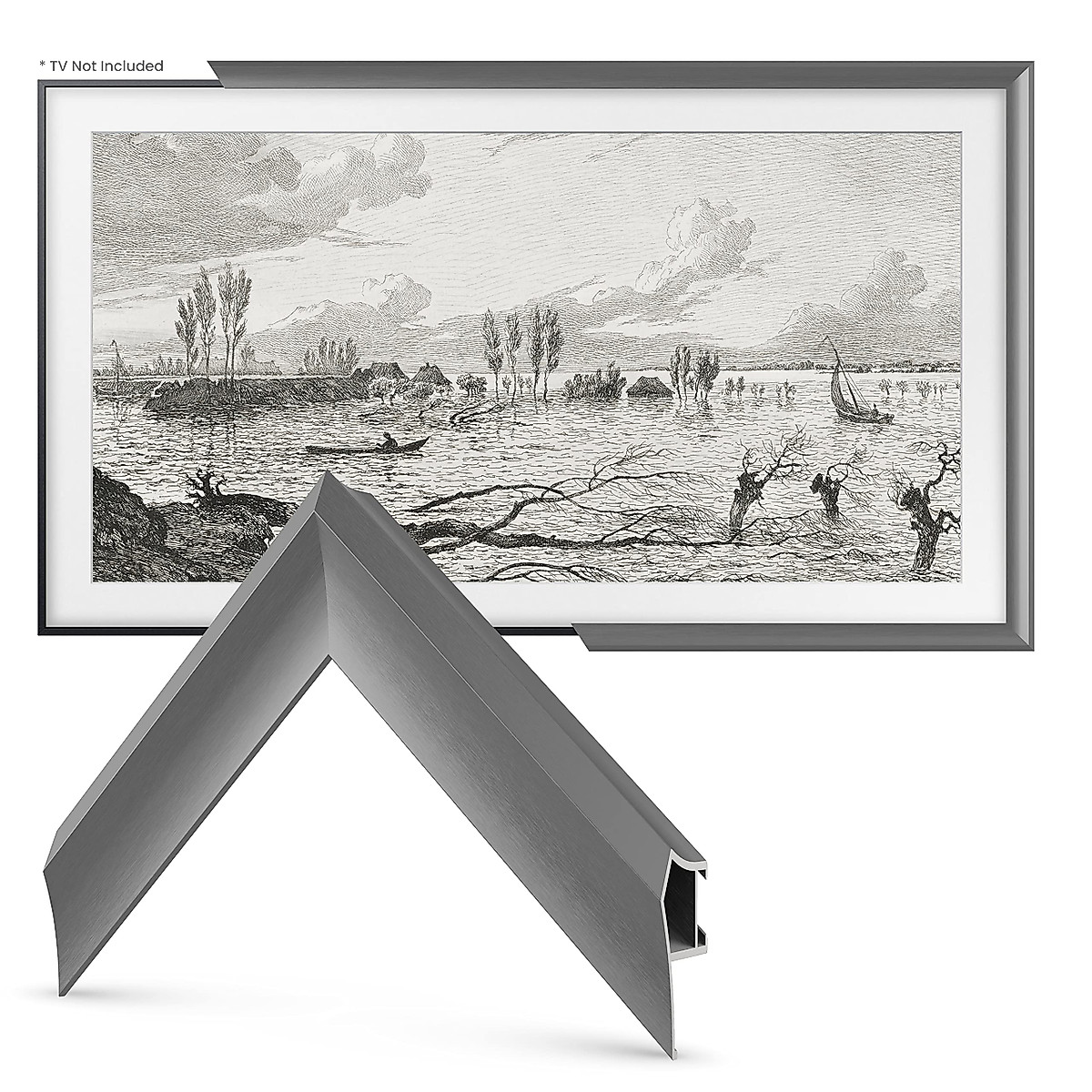 Frame My TV Deco TV Frames Alloy Prismatic - Graphite Bezel Compatible ONLY with Samsung The Frame TV (32", Fits 2021-2024 Frame TV)