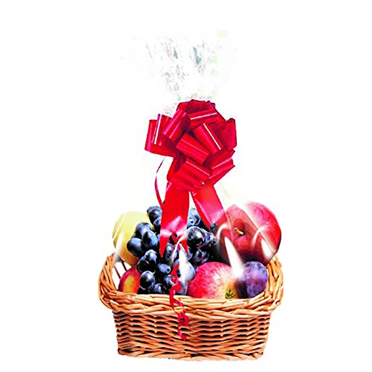 Purple Q Crafts Clear Basket Bags, 10 Pack, Clear Cellophane Wrap for Baskets & Gifts 18"x 30" 1.5 Mil Thick Easter Basket Bags(10)