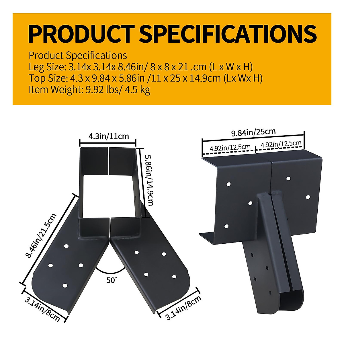 A-Frame Brackets Swing Set Bracket with Mounting Hardware
