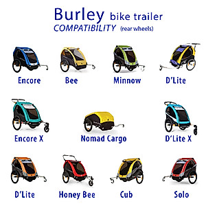 Rear Tube for Burley Honey Bee Bike Trailer and Stroller - 2 Child - Red