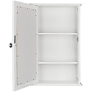 Mirror Bathroom Medicine Cabinet, Bathroom Storage Cabinet, Wall Mounted Bathroom Cabinet with Mirror Door and Shelves,Wooden Hanging Wall Mirror Cabinet for Bathroom, Toilet Vanity Cabinet Organizer