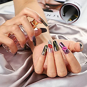 KWOLYKIM 80pcs 3D Resin Nail Charms, Glitter Acrylic Nail Art Sexy Lips Glass Crystals Shiny Nail Rhinstones for Woman Girls DIY Craft Nail Art Accessories Manicure Decoration