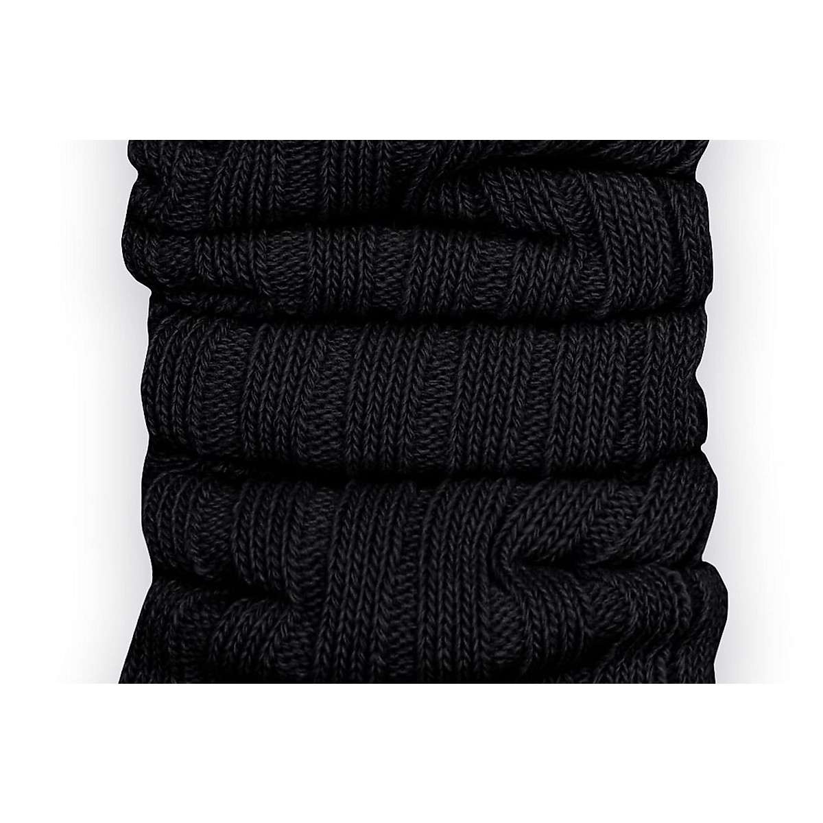 SERIMANEA Wool Knit Long Leg Warmers for Women and Girls, Warm and Comfortable, Black, Winter Ankle Cuffs, Medium Size, Max Circumference 14.5" and Calf Length 23.6"